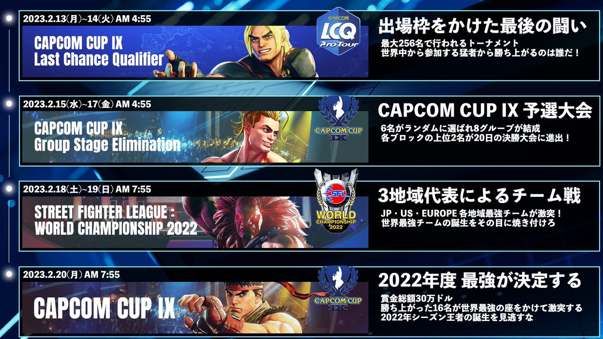 Furious on Twitter: "【SFVCE】世界最注目対戦格闘ゲームイベント「CAPCOM CUP IX Day2 - Last Chance Qualifier TOP16」配信 ...