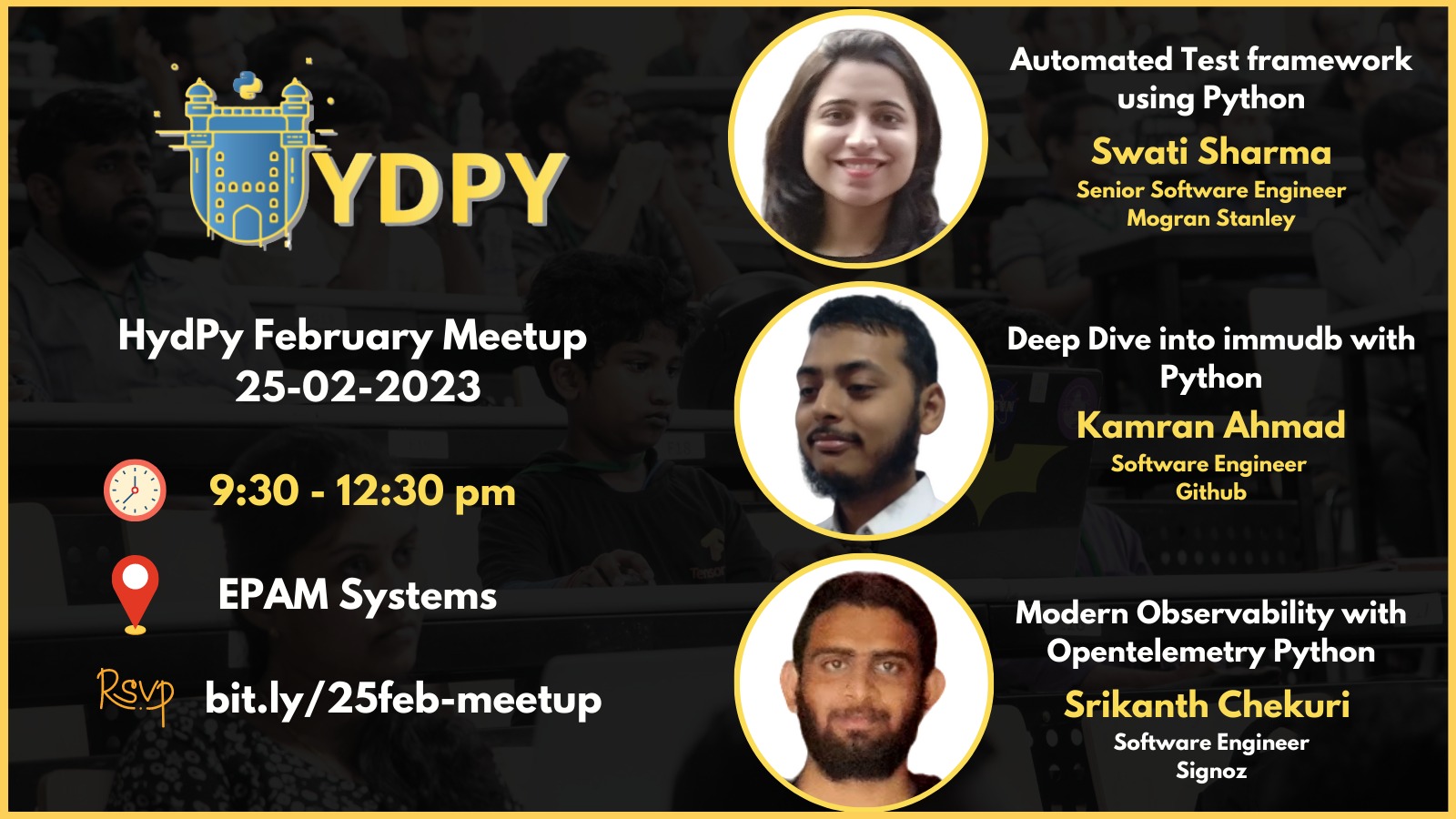 Hyderabad Python User Group on Twitter: "🐍 Folks, we are back with another physical meetup Do ...