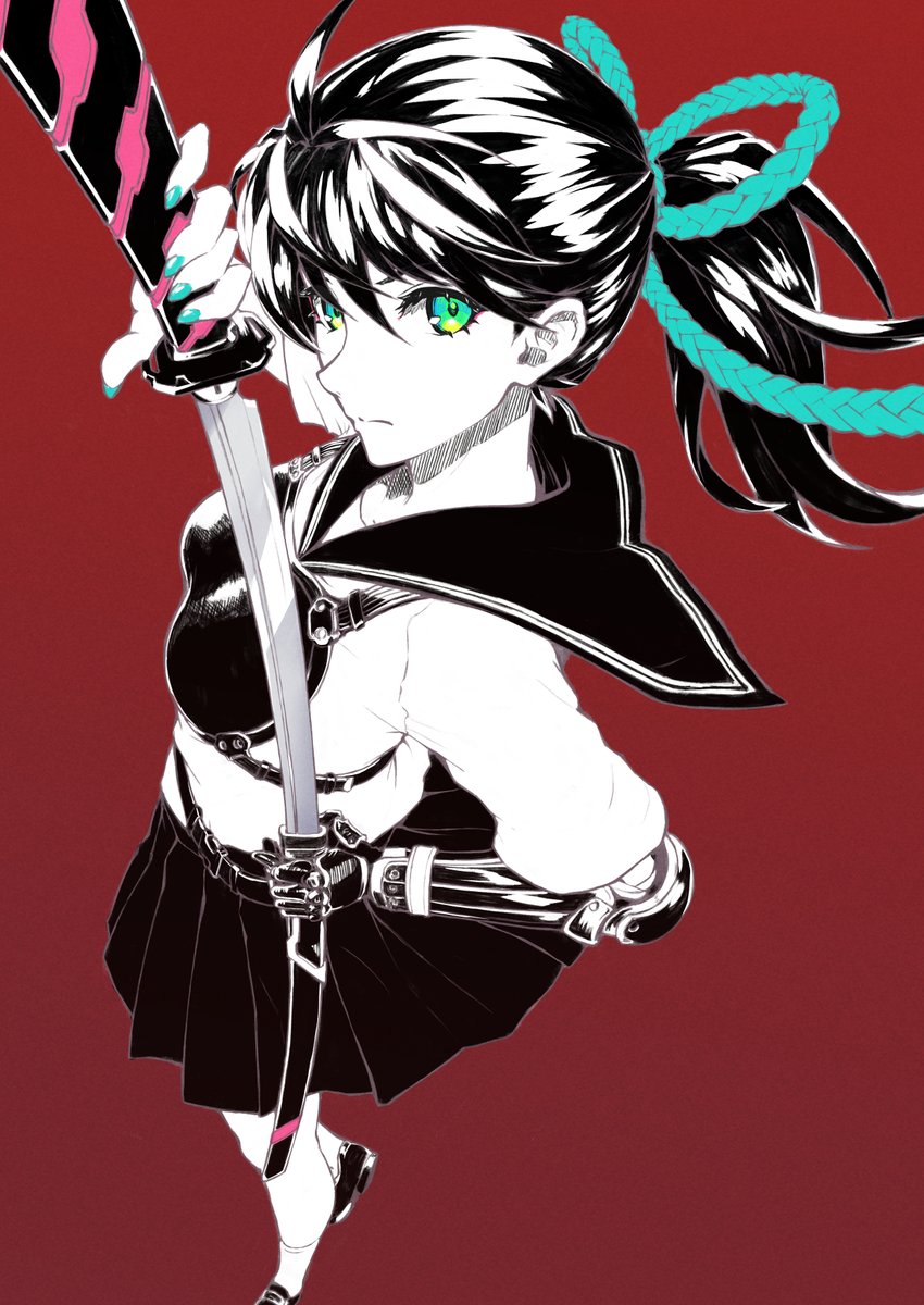 「抜刀の絵完成しました感想お待ちしております 」|展奇のイラスト