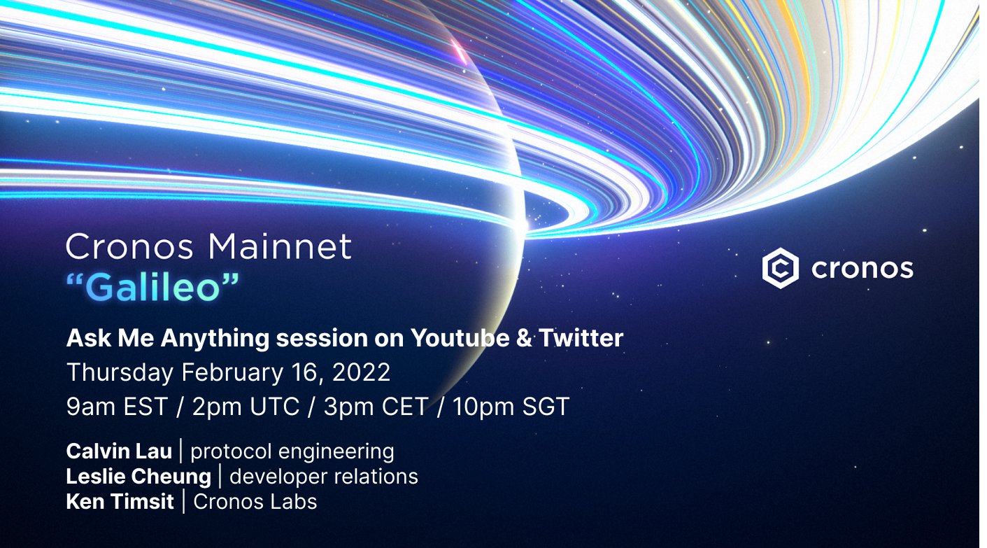 Cronos on Twitter: "Got a burning question regarding the #Cronos Galileo upgrade? 🔥 This is your ...