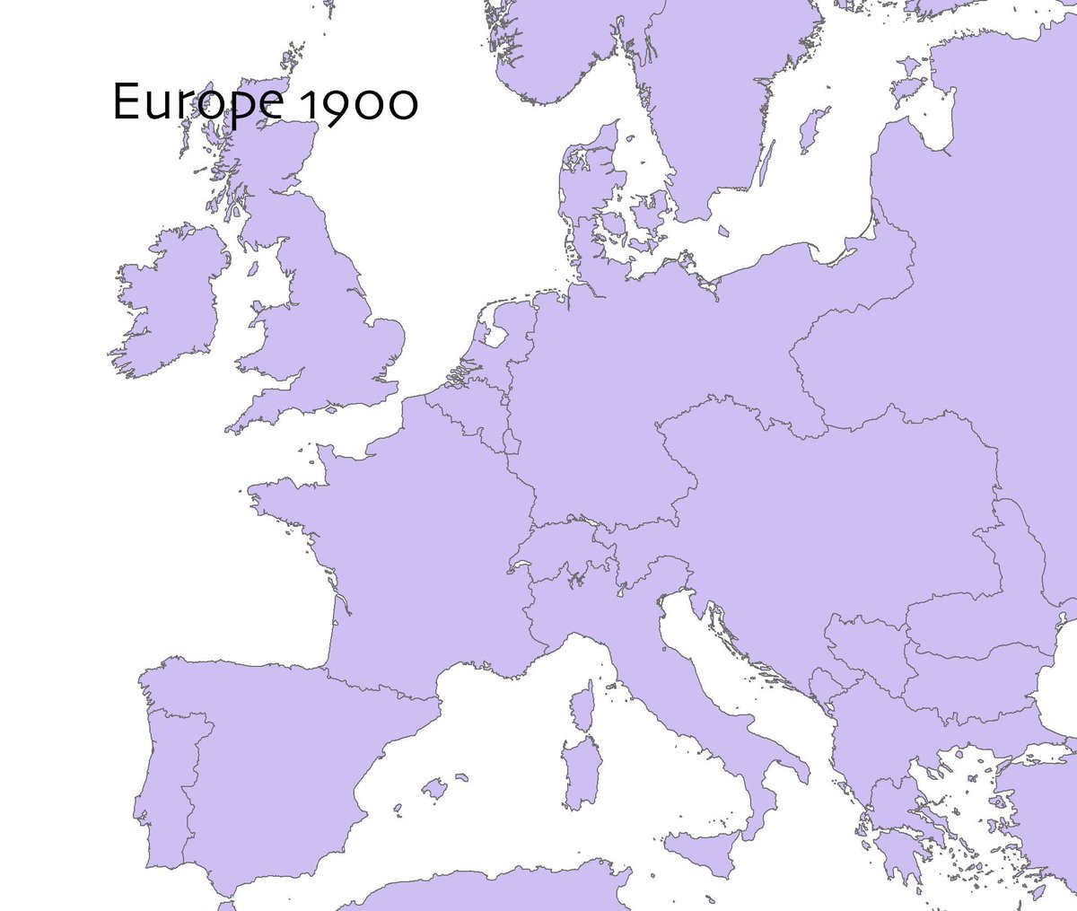 Blank Map Of Europe 1900