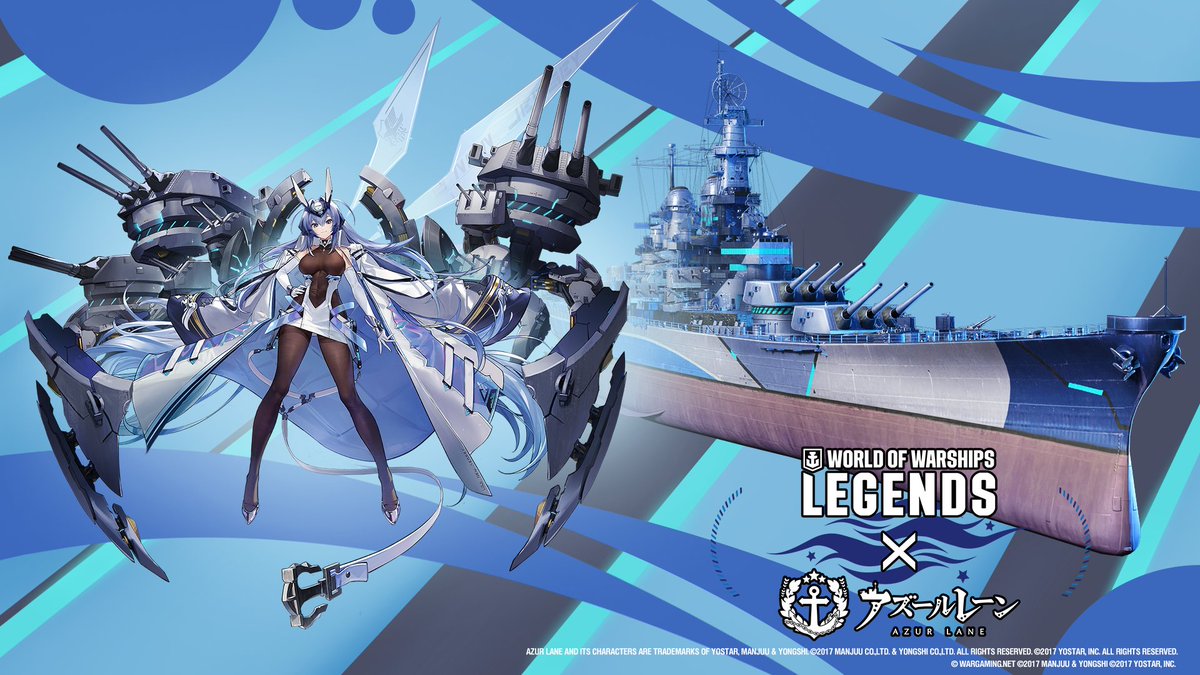World of Warships: Legends on Twitter: "🌊 Azur Lane Commander New Jersey and battleship of the ...
