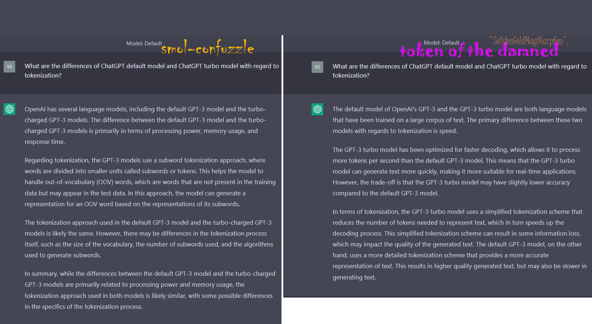 Zer0int It·its On Twitter Chatgpt Vs Weird Tokens Soctrilogy Chatgpt Turbo Model Is 0449