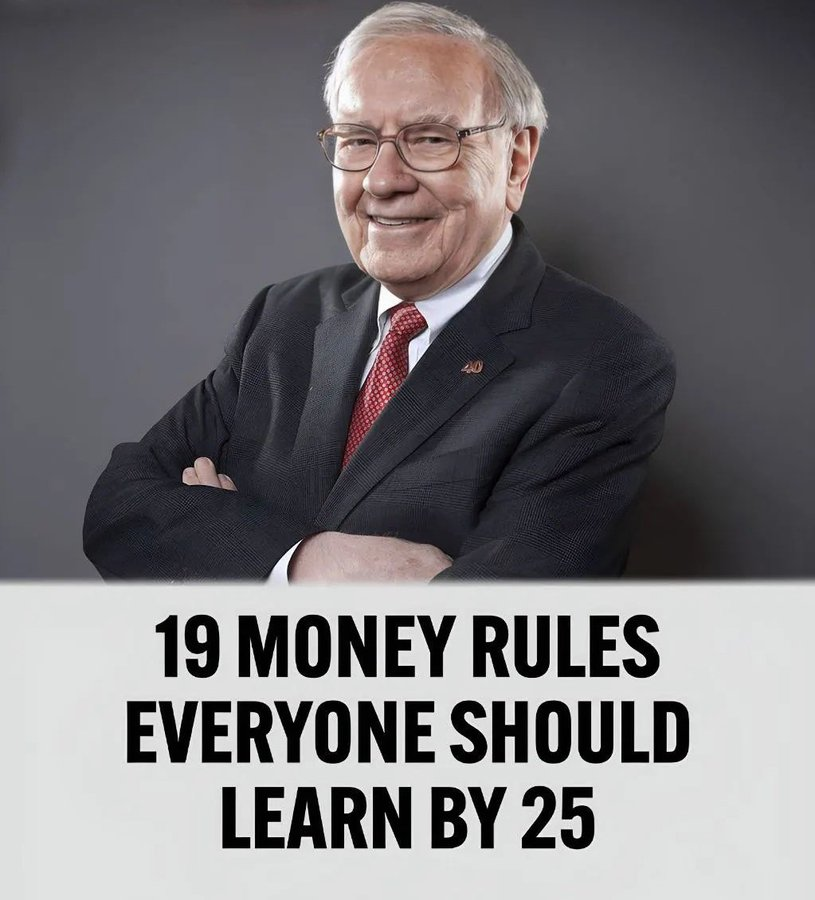 19 MONEY RULES everyone should learn by 25: - Thread from Business ...