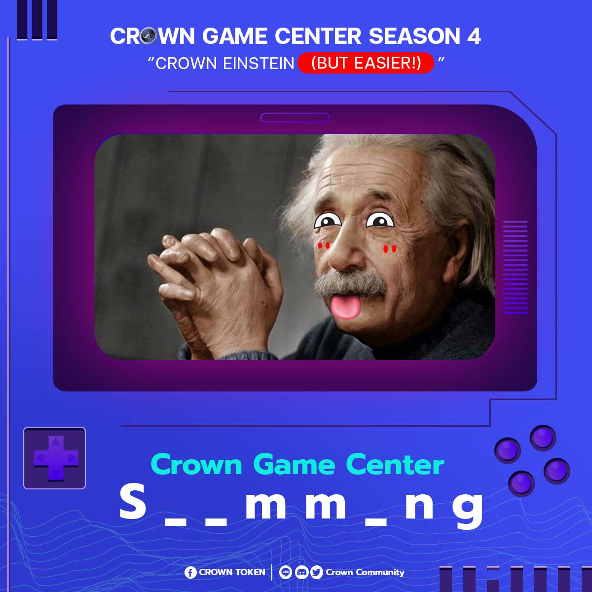 Crown Community | CROWN on Twitter: "🔥 𝗖𝗥𝗢𝗪𝗡 𝗚𝗔𝗠𝗘 𝗖𝗘𝗡𝗧𝗘𝗥 𝘀𝗲𝗮𝘀𝗼𝗻 4 🔥 ”Crown Einstein (But easier ...
