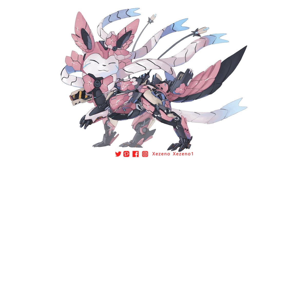 「Pokemon x Mecha Eeveelution 」|Marcus Hiiのイラスト