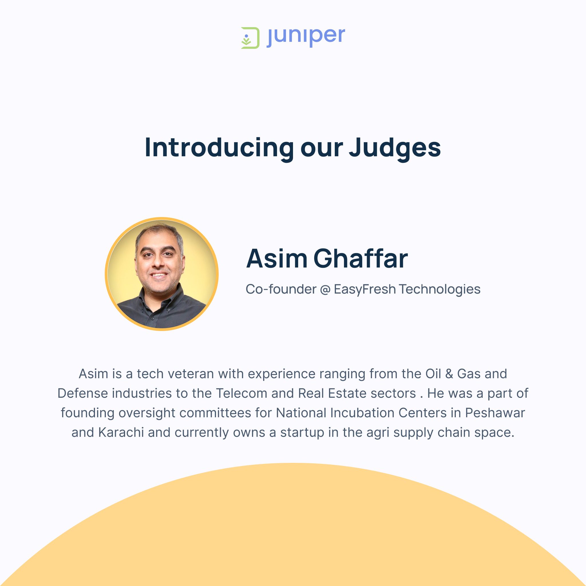 Juniper on Twitter: "Bring on the creativity! Meet Asim Ghaffar, one of our judges for the ...