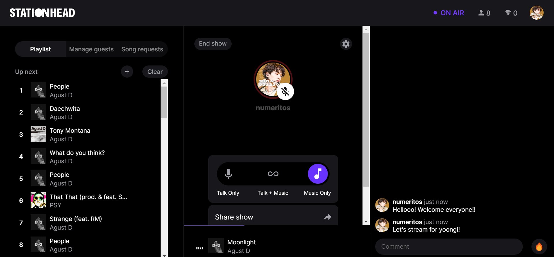 SUGA STREAM on Twitter: "WE ARE NOW ON AIR!!! Join us on stationhead or spotify if you are free ...