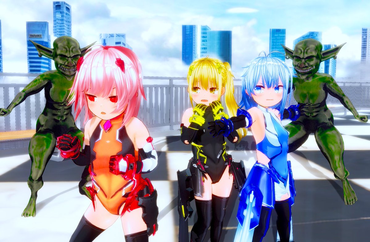 ゆっけ@COM3D2 on Twitter: "健全なむにむにひろいんとヒロイン ヒロインは遅れて現れるっ！ #COM3D2 #カスタムオーダーメイド3D"