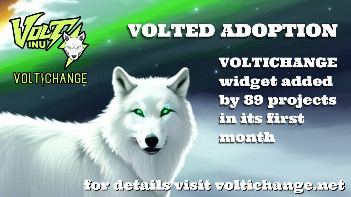 Volt Inu ⚡️ on Twitter: "89 projects added the #VOLTICHANGE widget to their website in its first ...