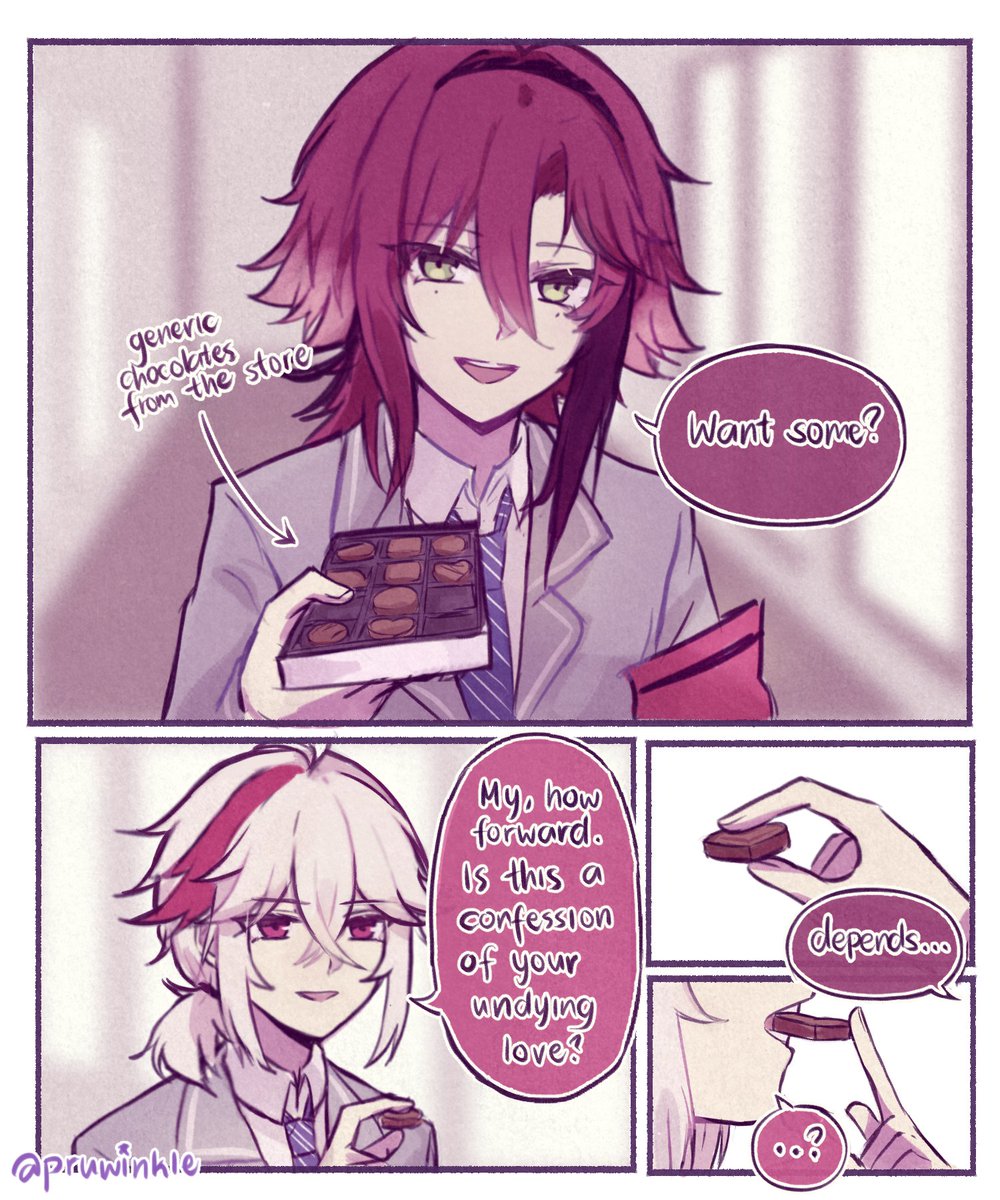 manu ♡'s lola🍁 on Twitter: "RT @pruwinkle: happy valentines day! 💝🍫 [ L ️R ] #heikazu #kazuhei"