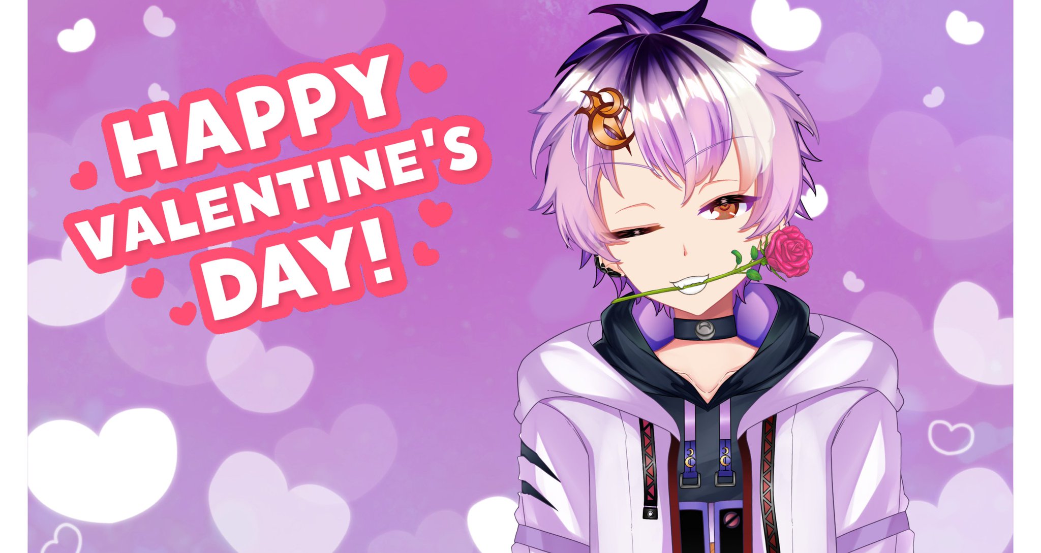 BeiYue_Cup杯玥【Vtuber】 on Twitter: "Pic from last year xD, happy valentines!💜 祝你們情人節快樂~ 有我大家就不單身了🤗 ...