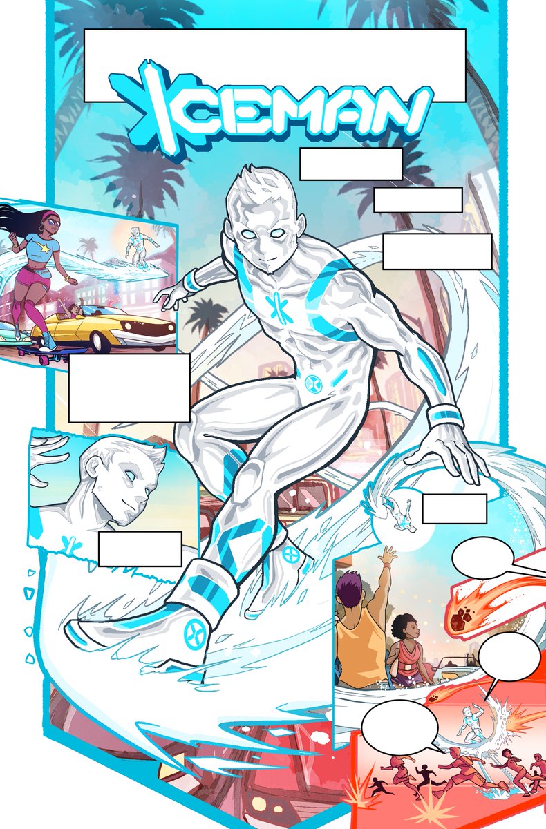 Luciano Vecchio on Twitter: "A composition exercise! I needed to see how my Iceman digital comic ...