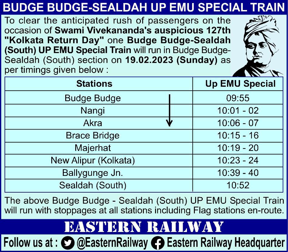 Sealdah Station Train Time Table