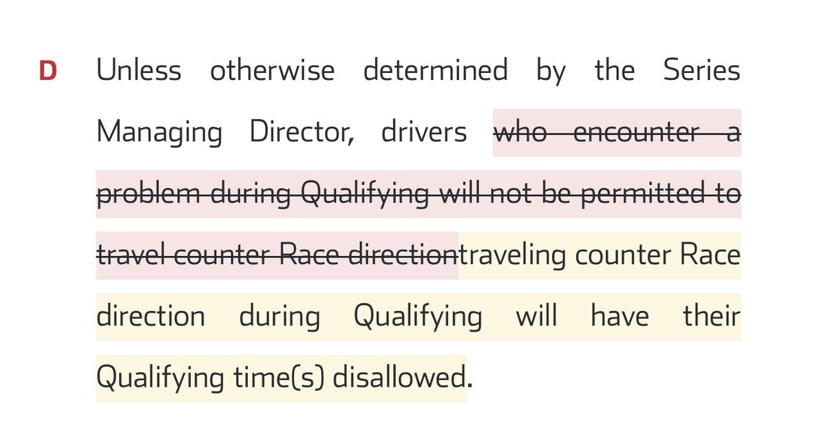 [Bob Pockrass] NASCAR updated wording in rulebook for driving counter ...