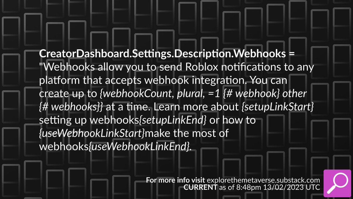 Ecoscratcher 🦜 On Twitter Webhooks May Soon Release On Roblox