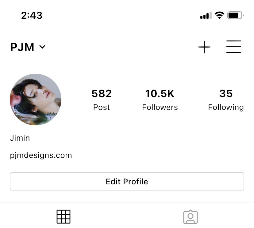 main char. profile ( account ) ___ • Jîmîn • Rookie brand owner ...