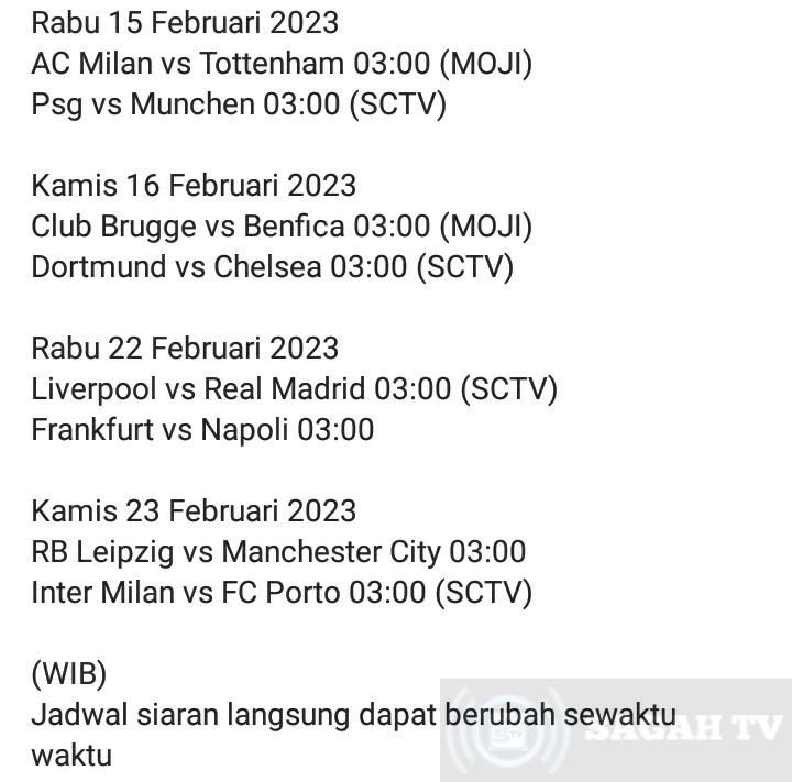 sagahtvlive on Twitter: "#Jadwal UEFA Champions League, UEFA Europa League Dan UEFA Europa ...