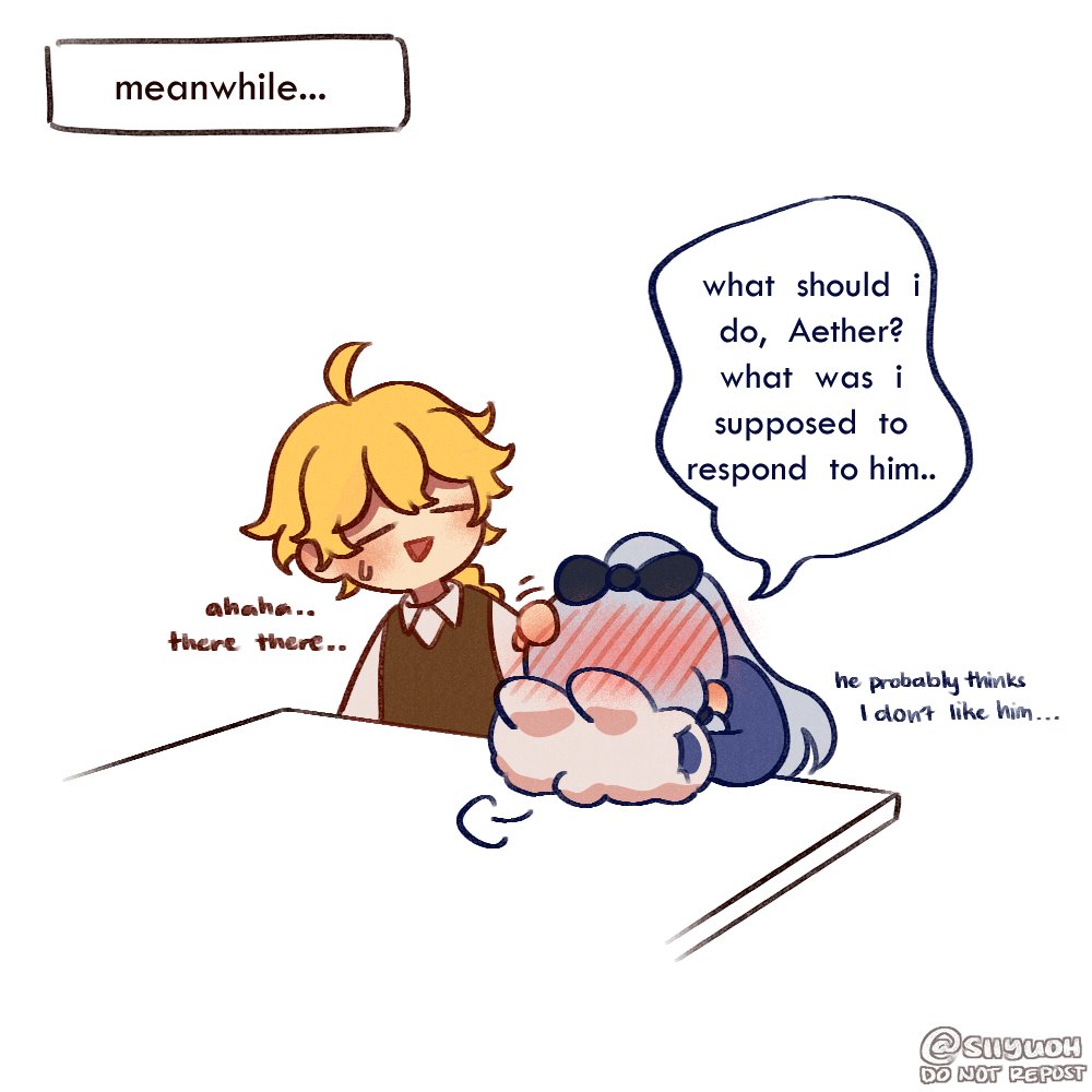 空(原神) ,神里绫华 「kazuyaka mini college au comic [6/6]#kaz」|xuon (inactive)のイラスト