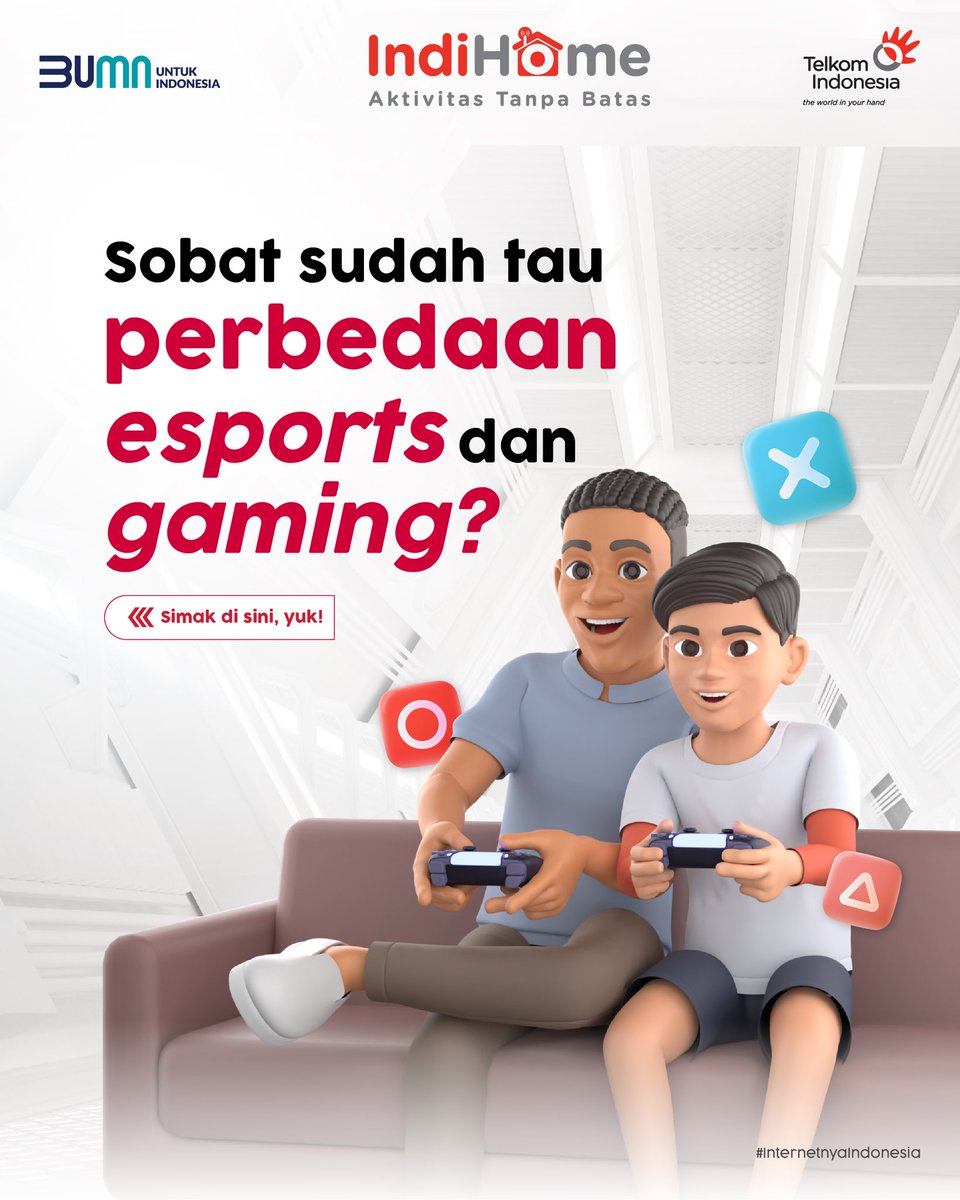 IndiHomeCare on Twitter: "Sobat sudah tau belum perbedaan esports dan gaming atau jangan-jangan ...