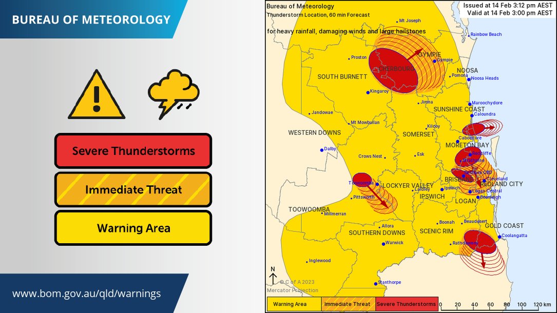Bureau Of Meteorology Queensland On Twitter ⚠️⛈️severe Storm Warning