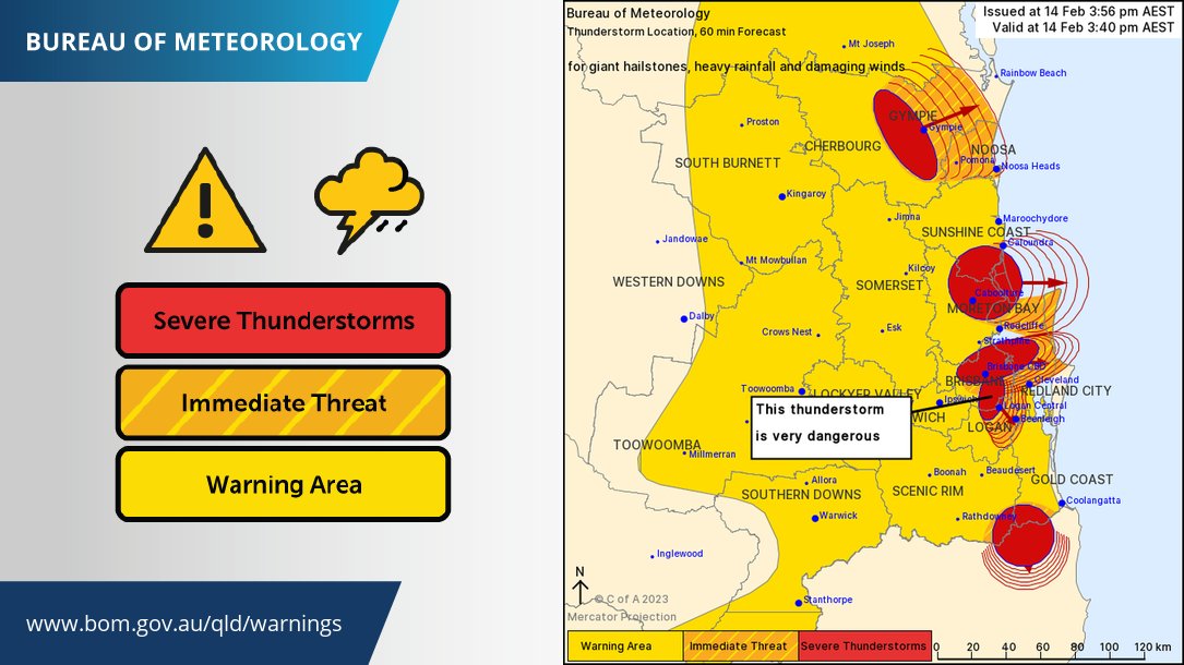 Bureau Of Meteorology Queensland On Twitter ⚠️⛈️severe Thunderstorm