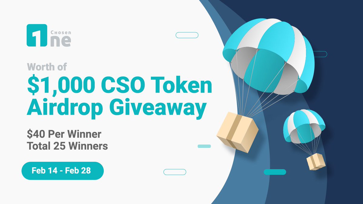 Met6.Art on Twitter: "RT @ChosenOneDefi: 🎁🎁 $CSO Airdrop Campaign is live now! Airdrop 🪂 $1,000 ...