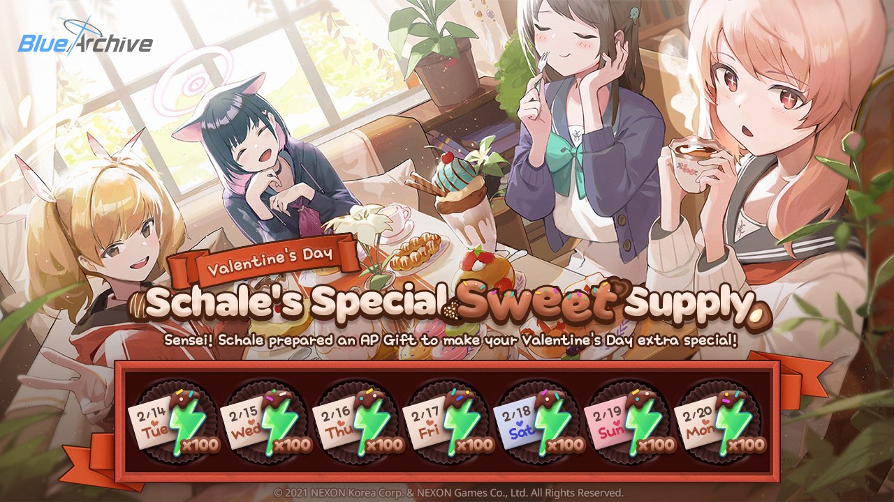 BlueArchive on Twitter: "[Valentine Special] You'll have Valentine gifts waiting for you in your ...