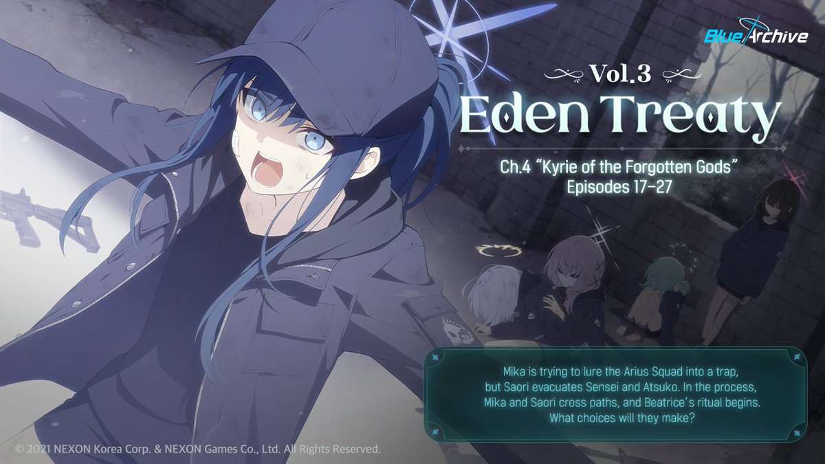 BlueArchive on Twitter: "[Update Notice] Main Story Vol. 3 Eden Treaty Chapter 4 'Kyrie of the ...