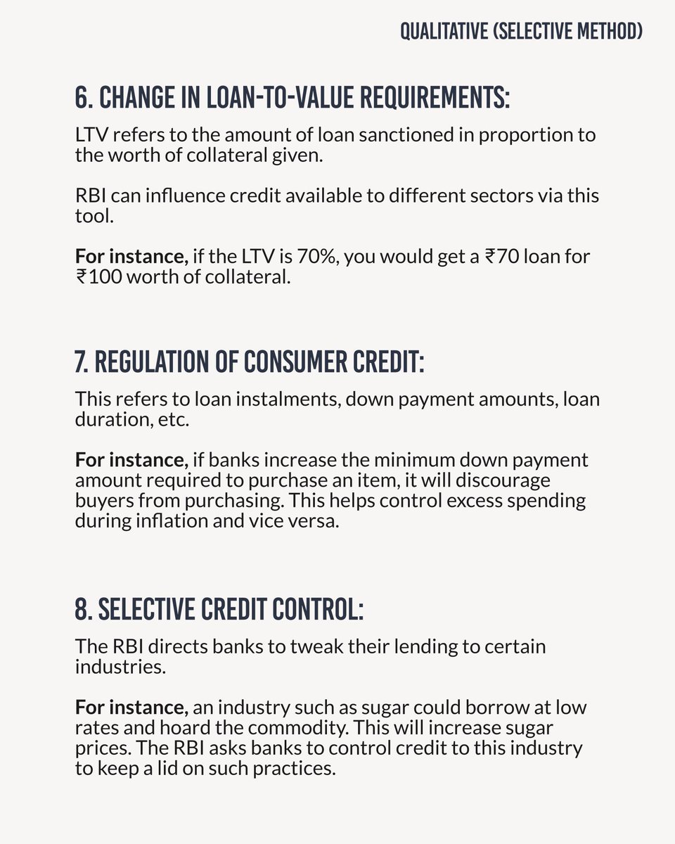 A complete thread on how RBI controls inflation in the economy (through ...