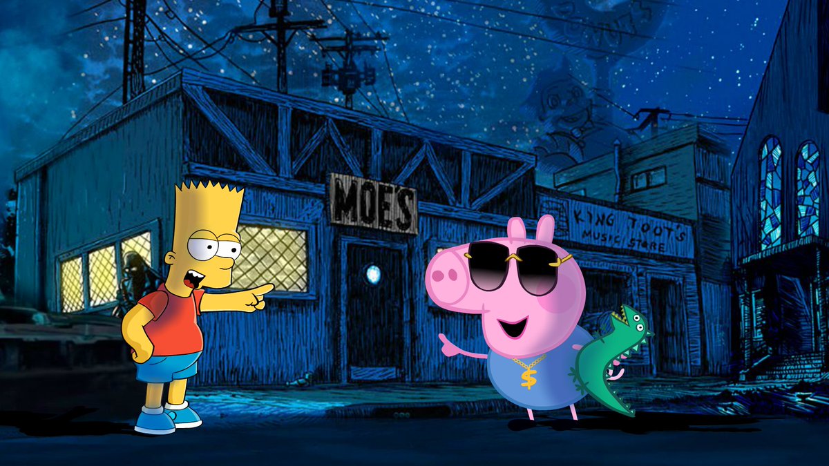 Muddy Puddles Funkin' Expanded (50%) on Twitter: "BEBE GEORGE VS BART SIMPSON! #fnfmods # ...