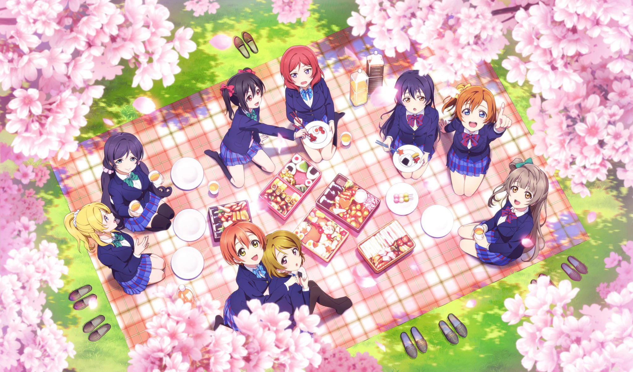 Love Live! 🌼 Idol Story 🎀 on Twitter: "[#SIF2] 🌸μ's Key Visual🌸 The high-quality μ's spring ...