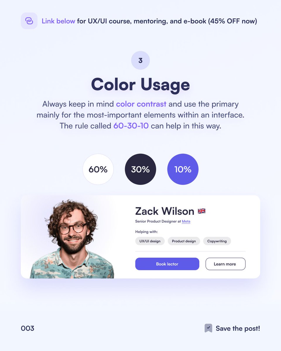 You should follow several rules to achieve a clean and smooth UI design ...