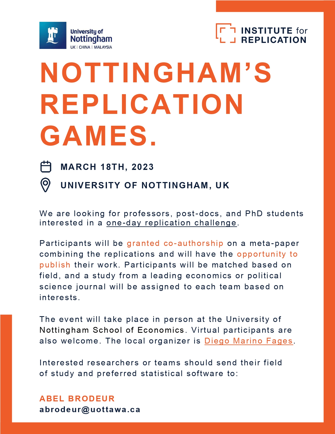 I4r On Twitter We Currently Have ~35 Registered For The Upcoming Replication Games In