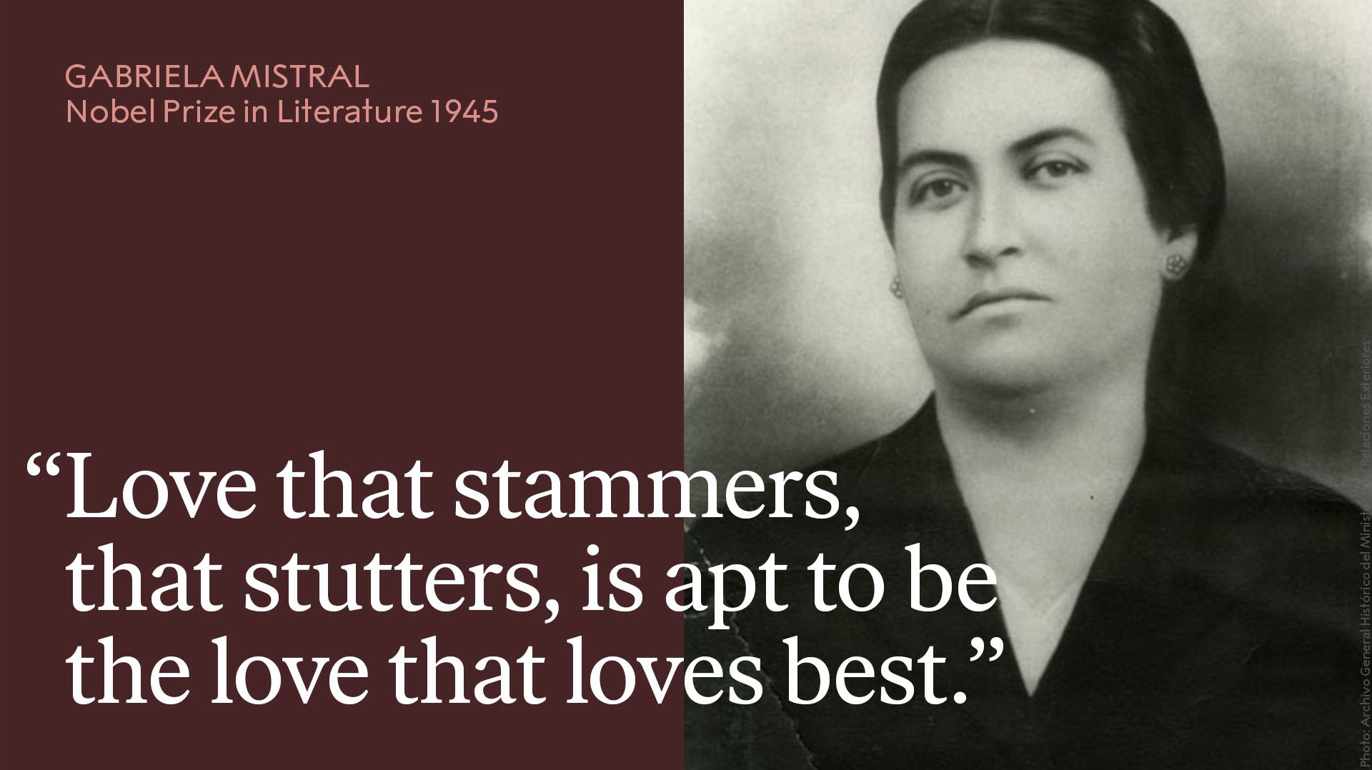 The Nobel Prize on Twitter: "Wise words on love by poet Gabriela ...