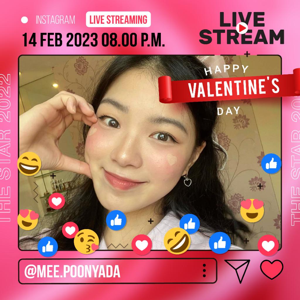 หมีใหญ่ในด้อมฮันนี่ on Twitter: "🔴IG LIVE Mee Poonyada x Valentine's Day🔴 มีคู่เดทแล้วยัง ถ้ายัง ...