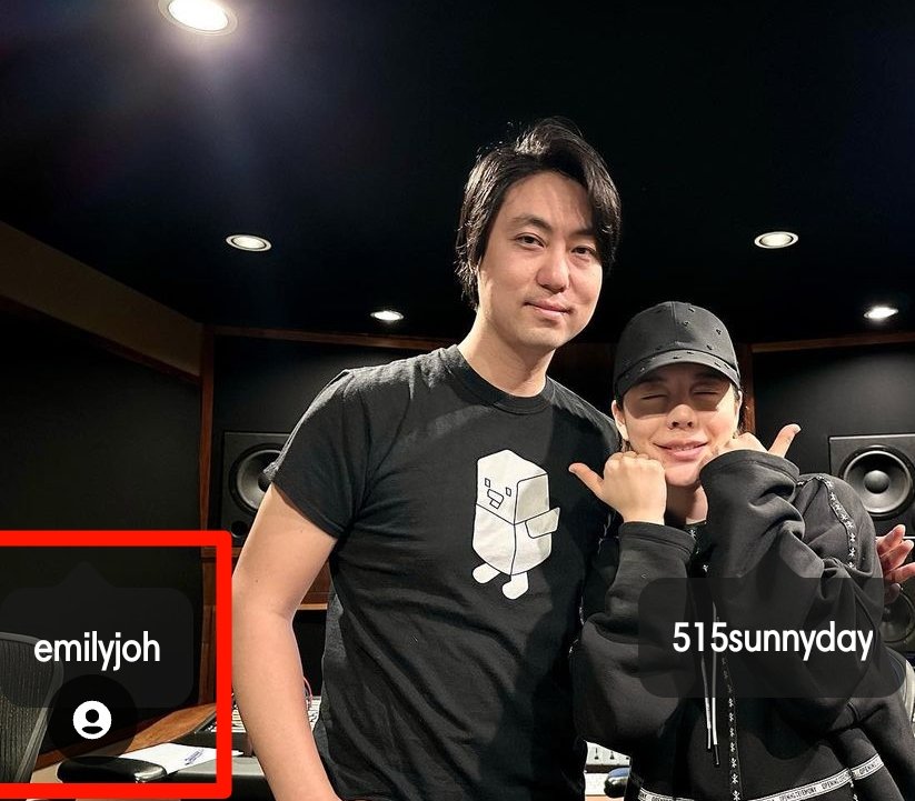 the producer tagged sunny and "emilyjoh" = sm international A&R manager ...