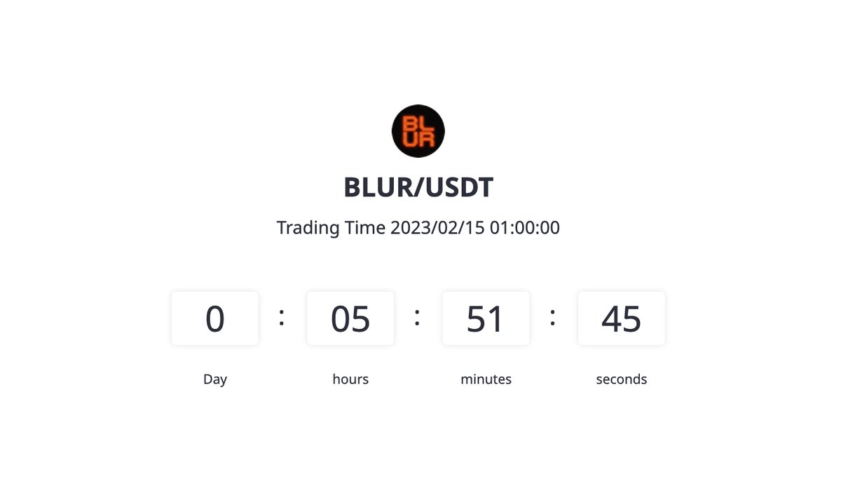 Bitget on Twitter: "The countdown page for $BLUR trading is now open! https://bitget.com/en/spot ...