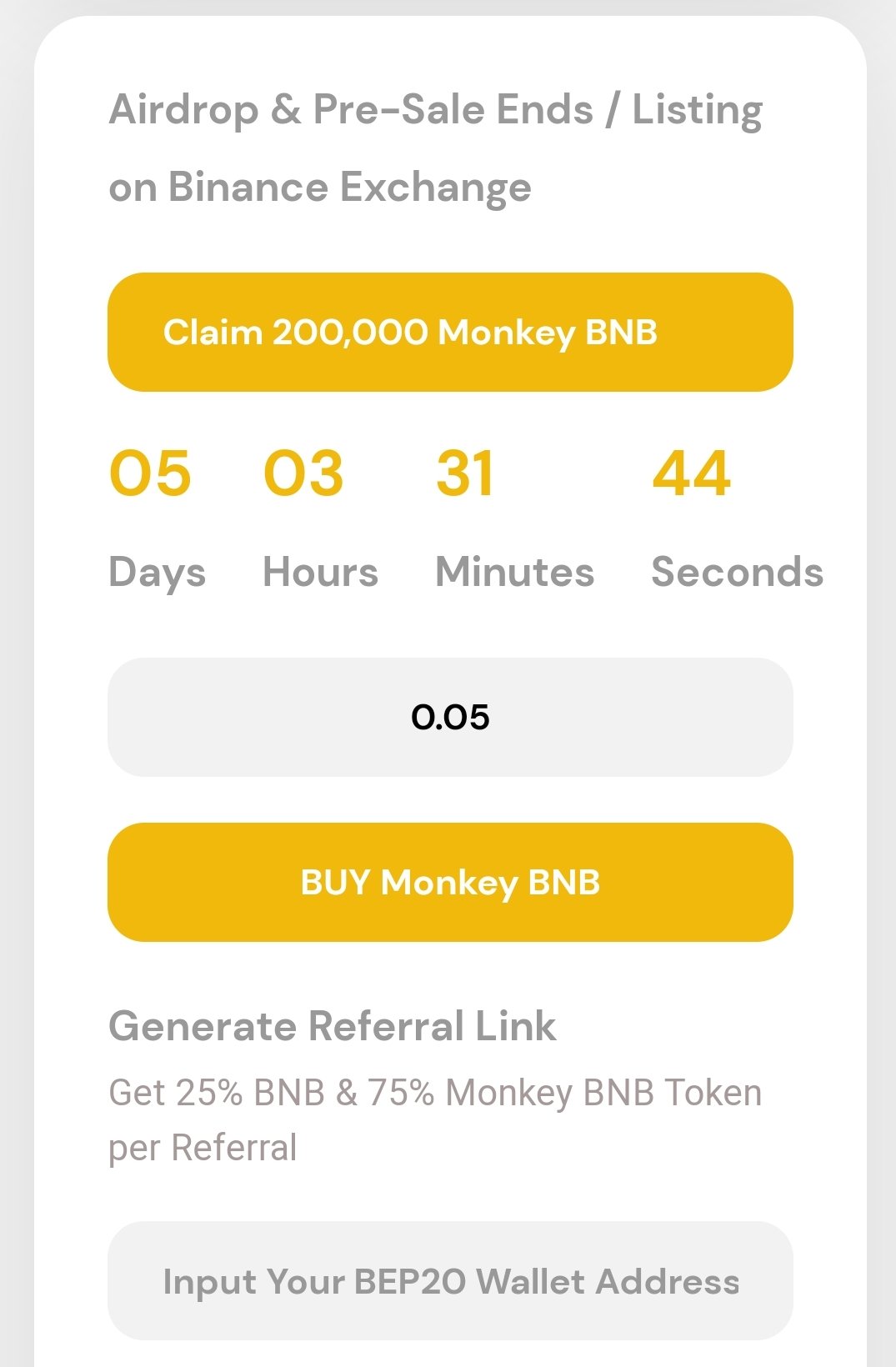 BSC © Claim Airdrops 🎁 on Twitter: " MonkeyBNB (MBNB) AIRDROP 🛠 Network: BSC 🔥Rewards: 200,000 ...