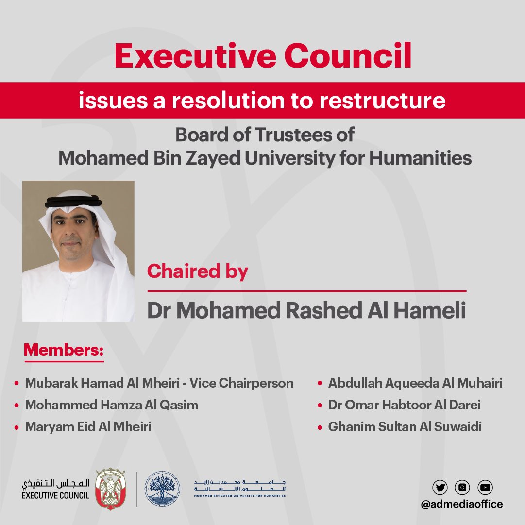 مكتب أبوظبي الإعلامي on Twitter: "Abu Dhabi Executive Council has issued a resolution to ...