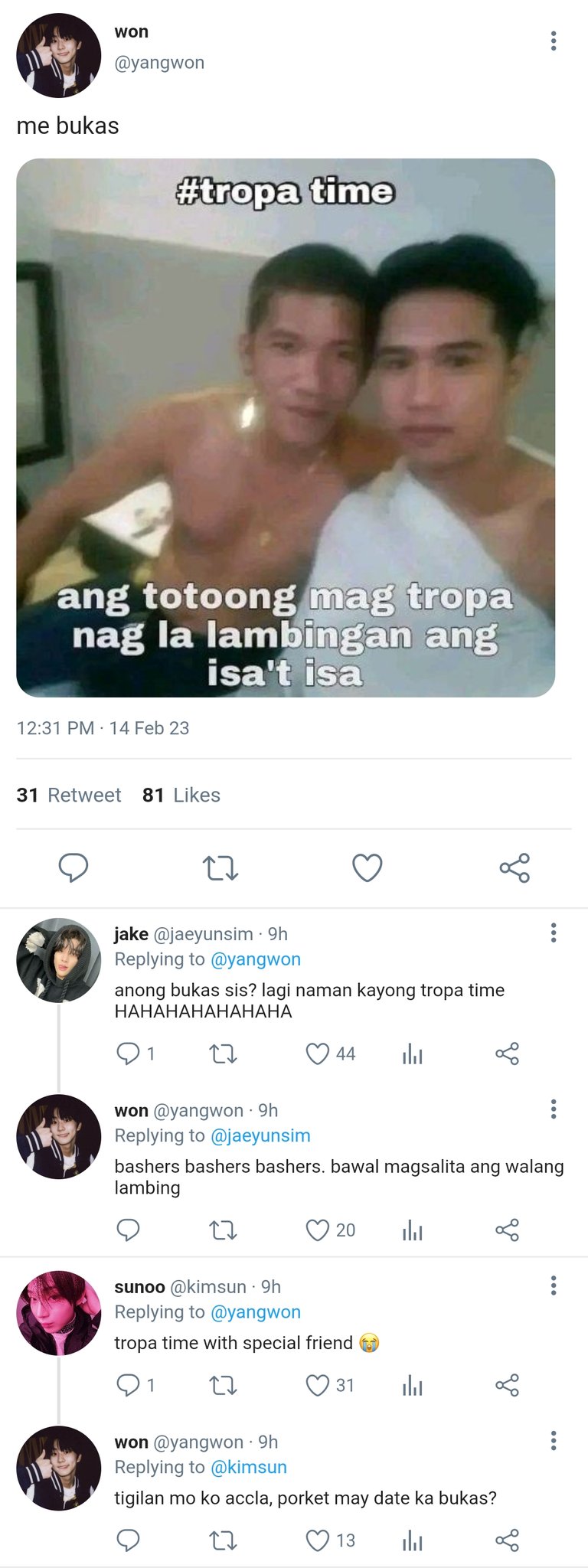 eli on Twitter: "— a #heejake few-tweets au. are you willing to spend your valentine's with your ...