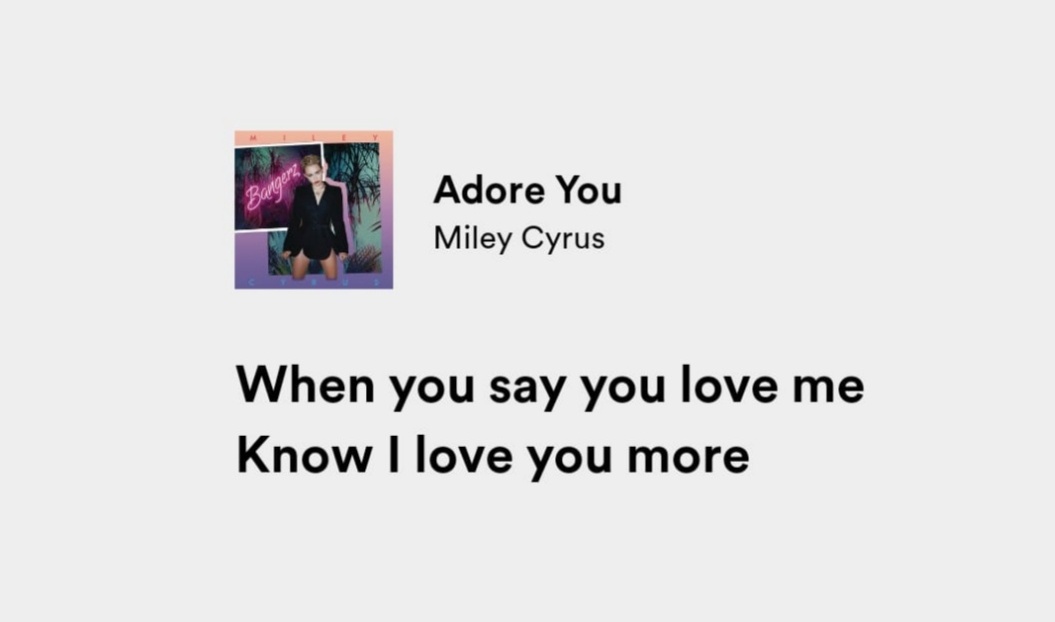 Miley Cyrus Adore You Lyrics