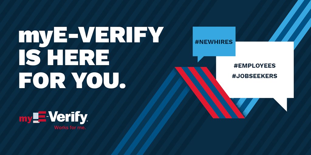 USCIS E-Verify on Twitter: "#Employees: Not sure how #myEVerify works? Join our myE-Verify ...