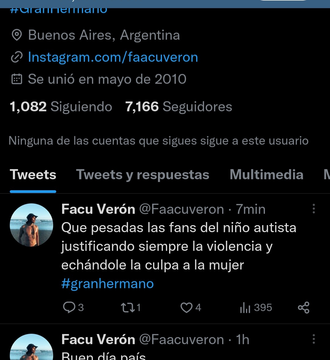 𝒽𝑜𝓈𝑒𝑜𝓀 🙂 on Twitter: "Qué necesidad de atención. Asi llama Facu Verón, (fan de Julieta) a Marcos ...