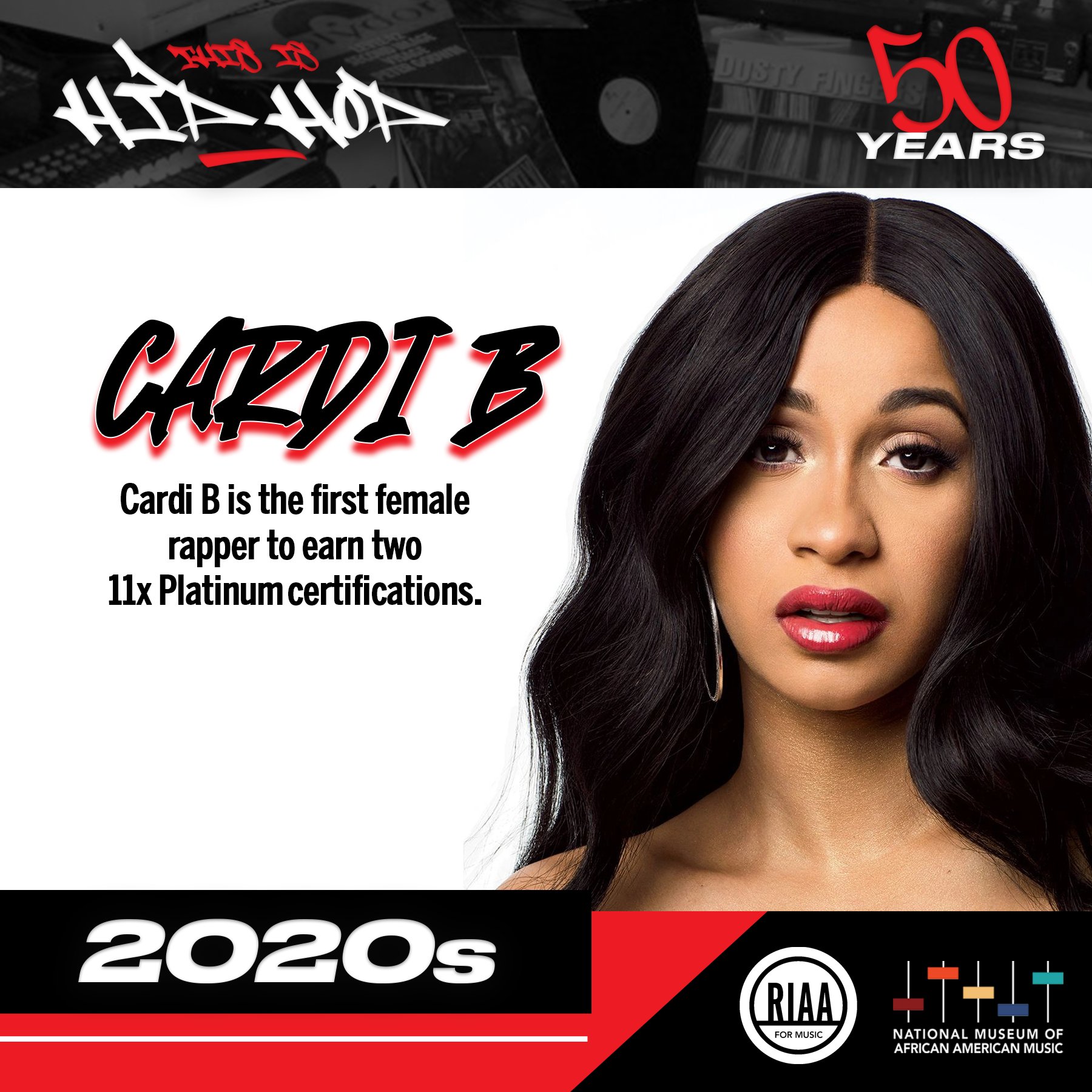 RIAA on Twitter: "This #BlackHistoryMonth RIAA & @thenmaam celebrate @iamcardib. She is the ...