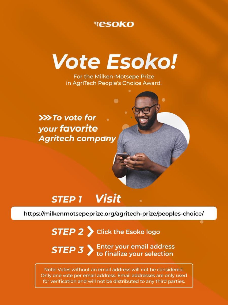 𝚃𝚑𝚎 𝚂𝚖𝚒𝚕𝚒ᴎ𝚐 𝙶𝚞𝚢 😁🤾 on Twitter: "RT @modap_: Guys let’s vote Esoko to win Milken-Motsepe Prize 🤗 ...