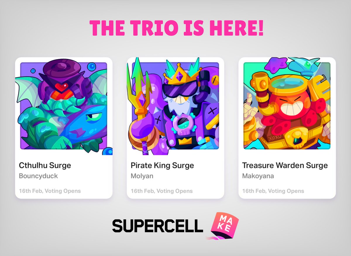 Nexty on Twitter: "RT @Molyan_: Our #supercellmake 3 skins for surge are finally Here!🐟🔱⭐️ ...