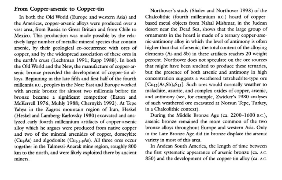 How archaeo evidence and metallurgical termini-technici of the Bronze ...