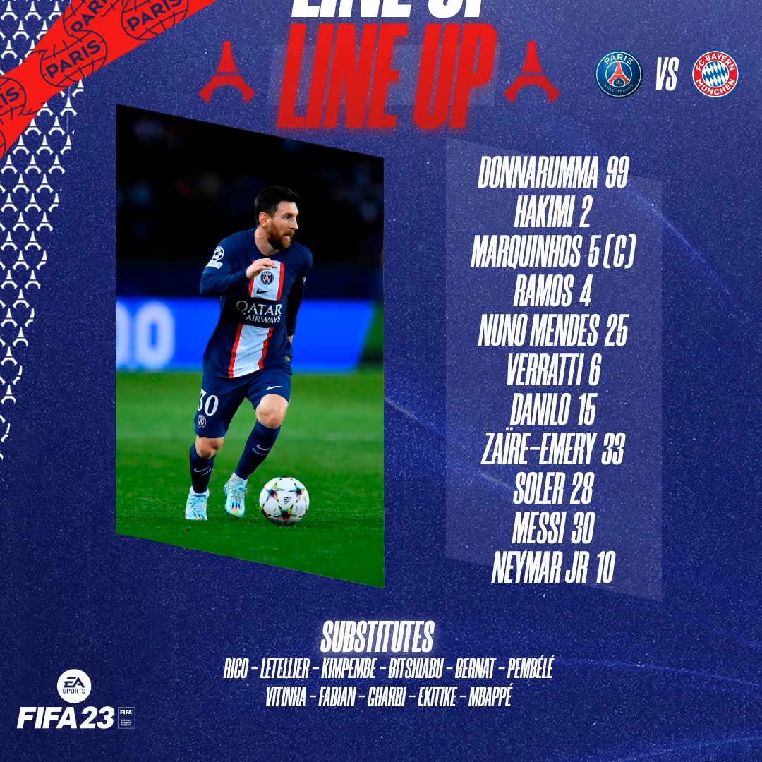 باريس سان جيرمان on Twitter: "🆗🔴🔵 تشكيلتنا الأساسية لخوض #PSGFCB في حديقة الأمراء! ⏳ #UCL I ...