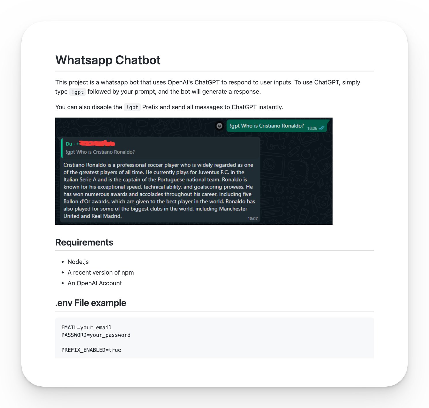 DataChazGPT 🤯 (not a bot → Charly Wargnier) on Twitter: "#ChatGPT in Whatsapp! 🤯 The @WhatsApp ...